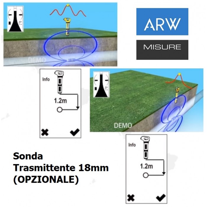 Cercaservizi localizzatore cavi interrati e tubi ARW-Scan